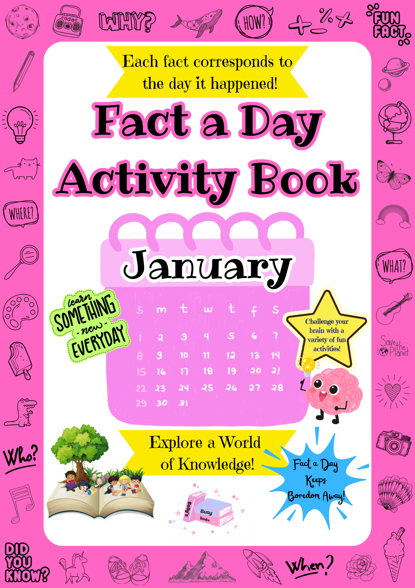 January Fact a Day Activity Book - Bolly's Busy Books