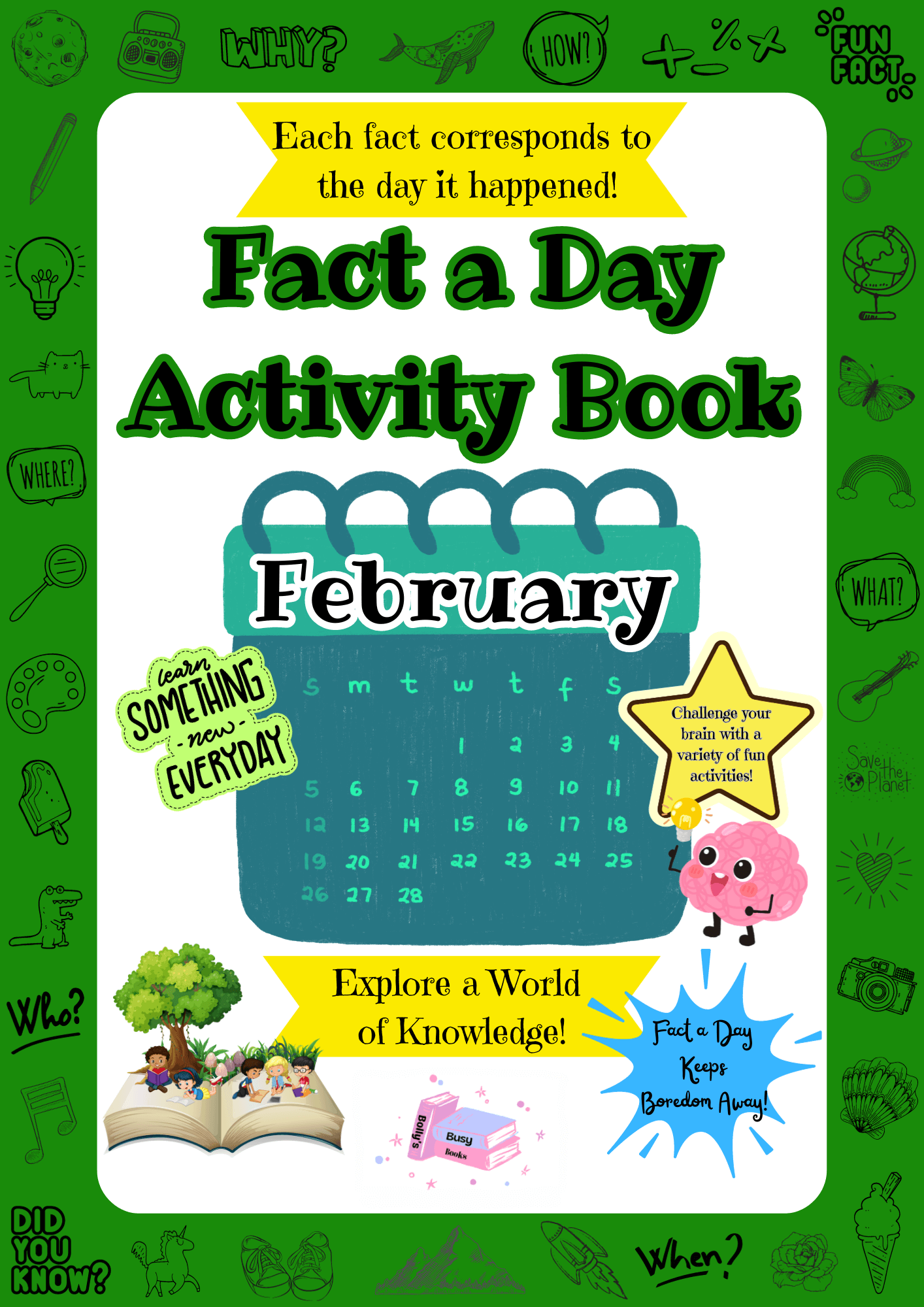 February Fact a Day Activity Book - Bolly's Busy Books
