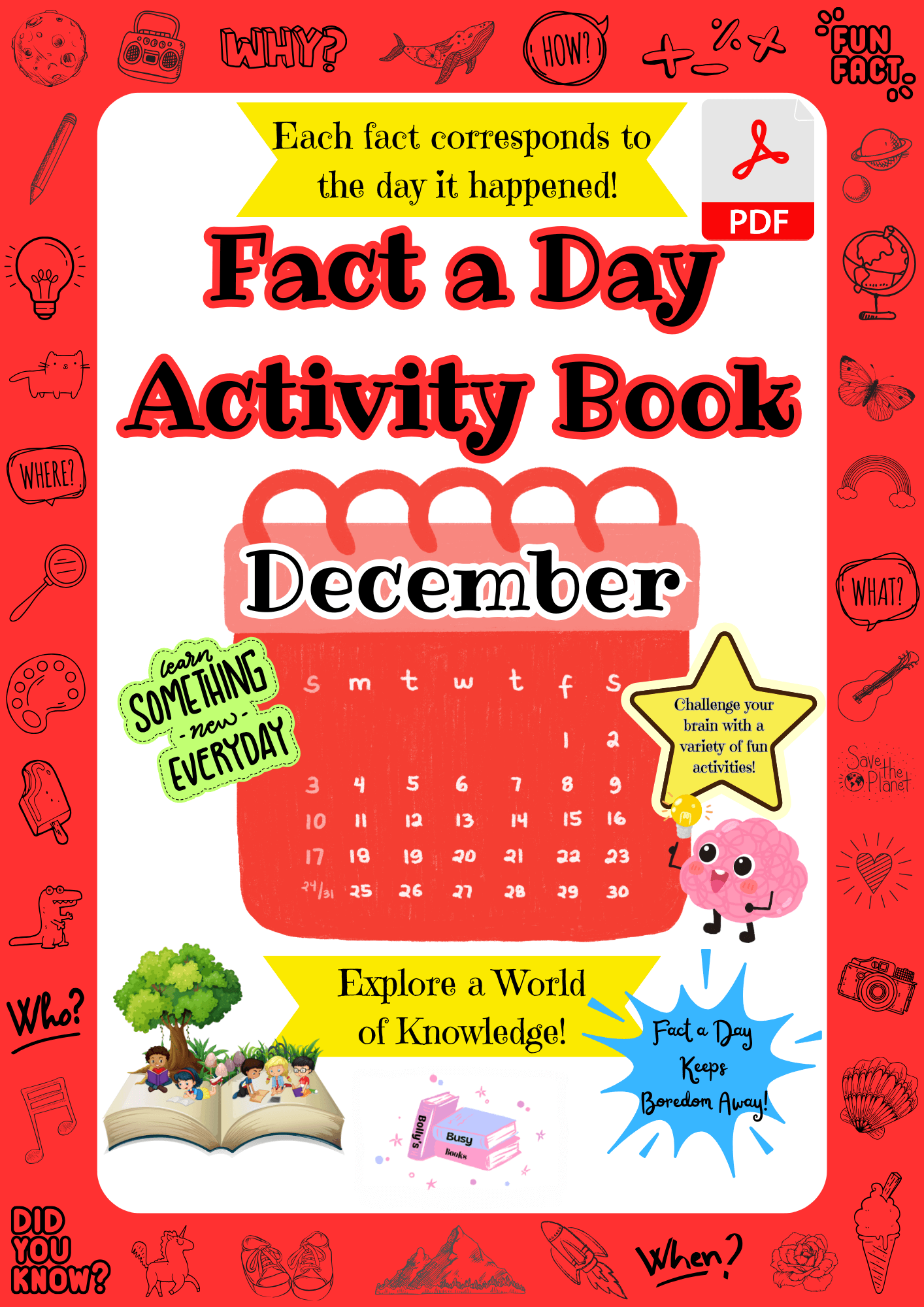 December Fact a Day Activity PDF - Bolly's Busy Books