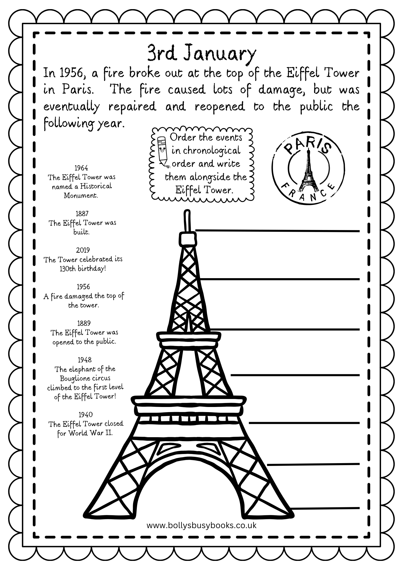 January Fact a Day Activity Book - Bolly's Busy Books