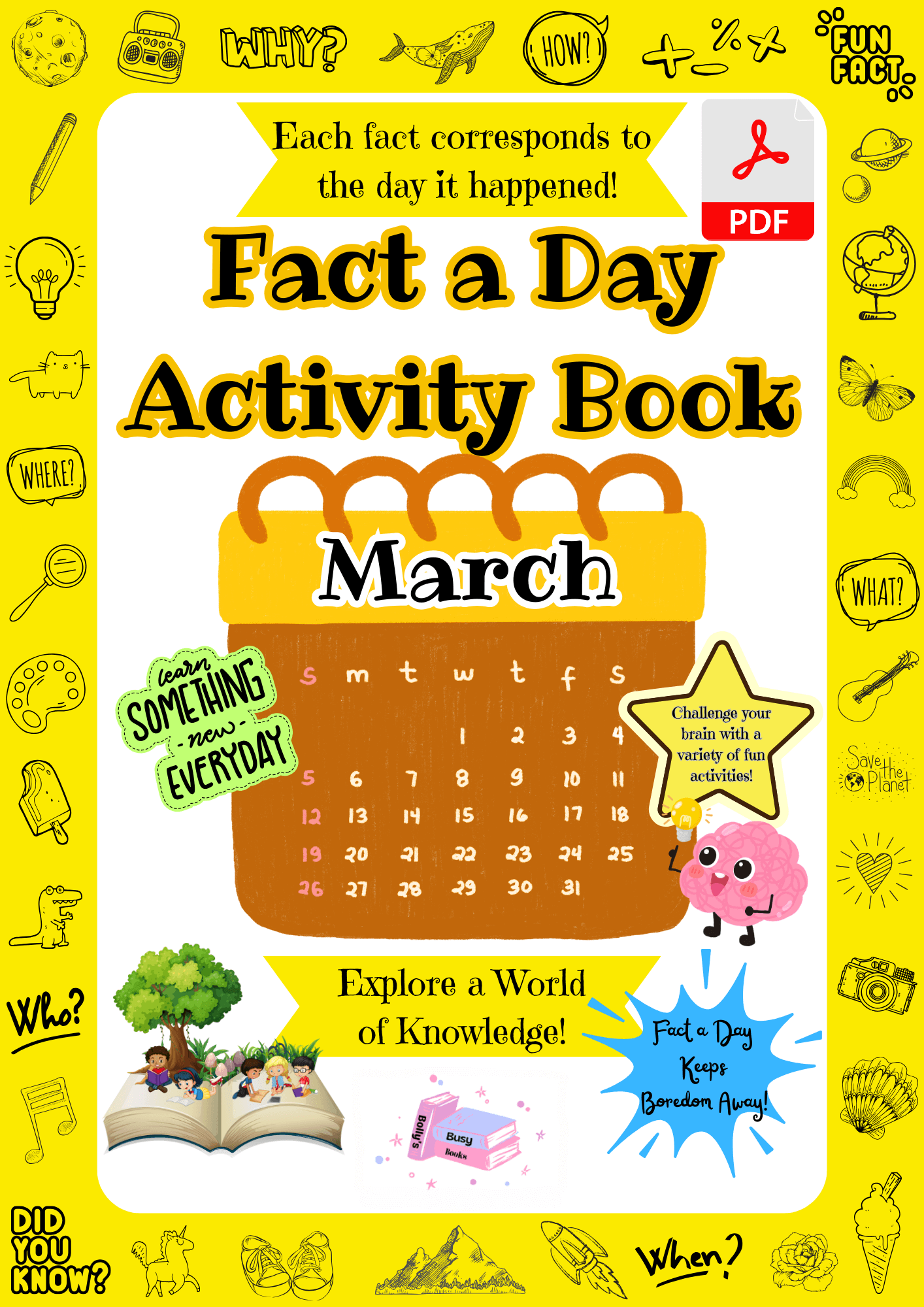 March Fact a Day Activity PDF - Bolly's Busy Books