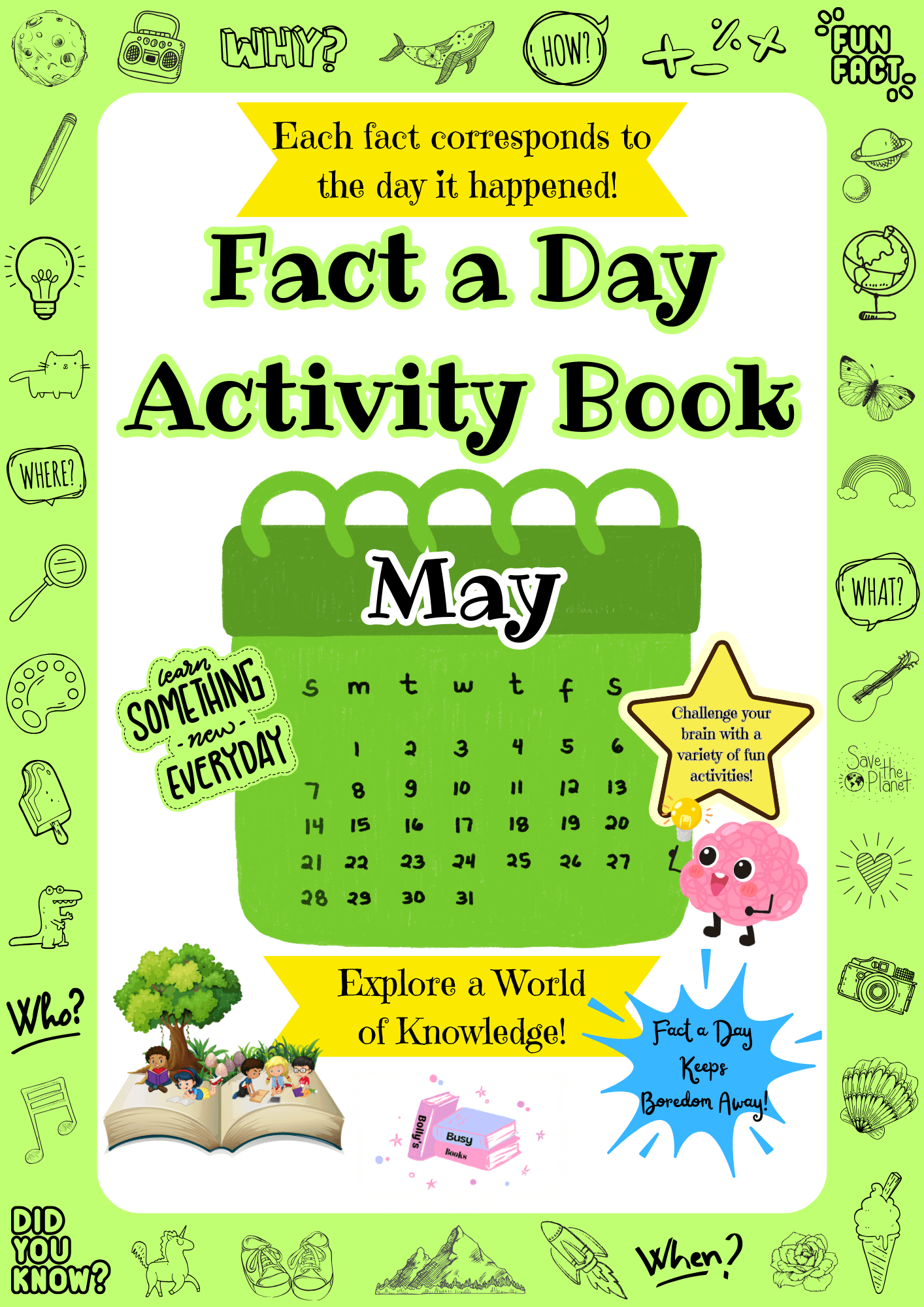 May Fact A Day Activity Book - Bolly's Busy Books
